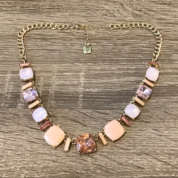 Chaps | Jewelry | Chaps Gold Tone Pink Peach Rhinestone Statement ...